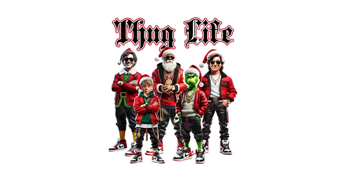 Cartoon Christmas Thug Life, Movie Character, Thug Life Xmas, Thug Life ...
