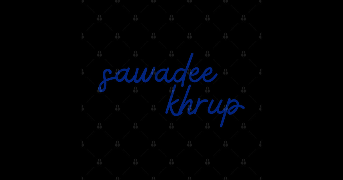 sawadee khrup - Thai blue - Flag color - Sawadee Khrup - Sticker ...