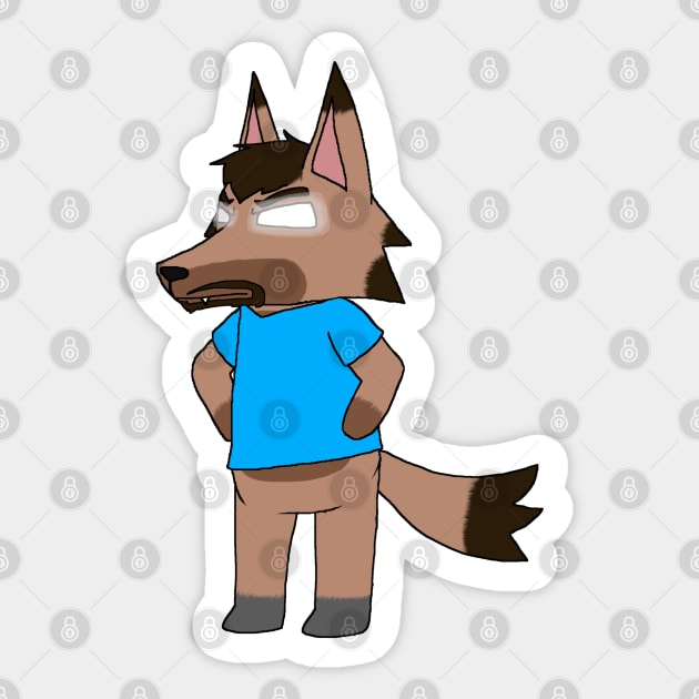Herobrine Wolf Villager - Herobrine - Sticker | TeePublic