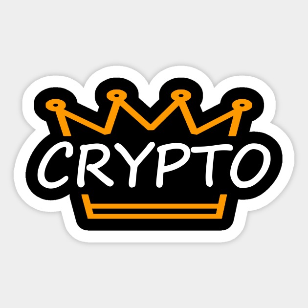 Crypto King - Crypto - Sticker | TeePublic