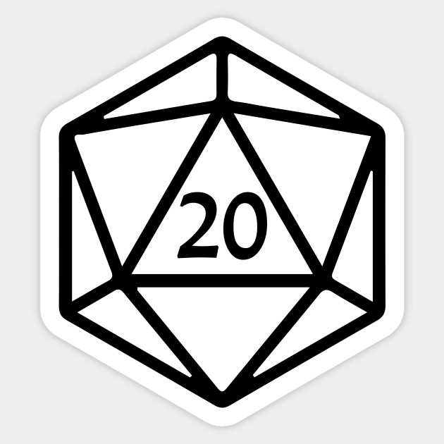 DnD - Natural 20 D20 - Dnd - Sticker | TeePublic