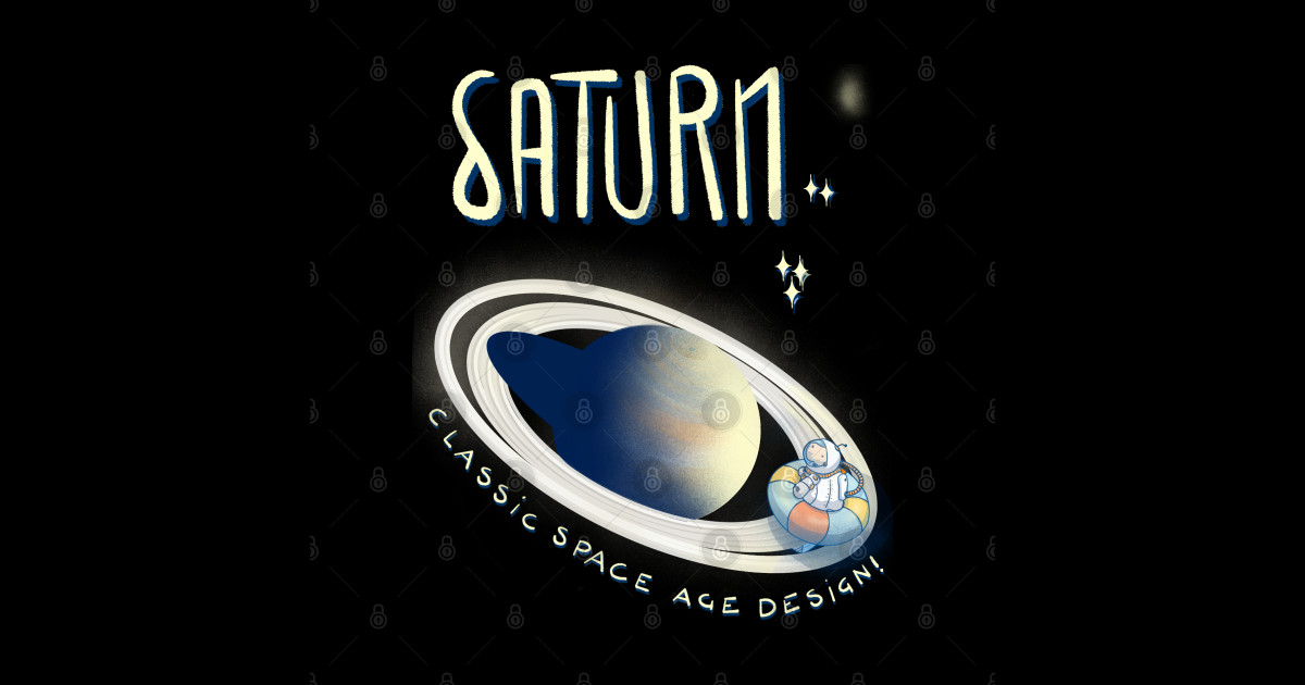 Saturn: classic space age design! - Saturn - Sticker | TeePublic