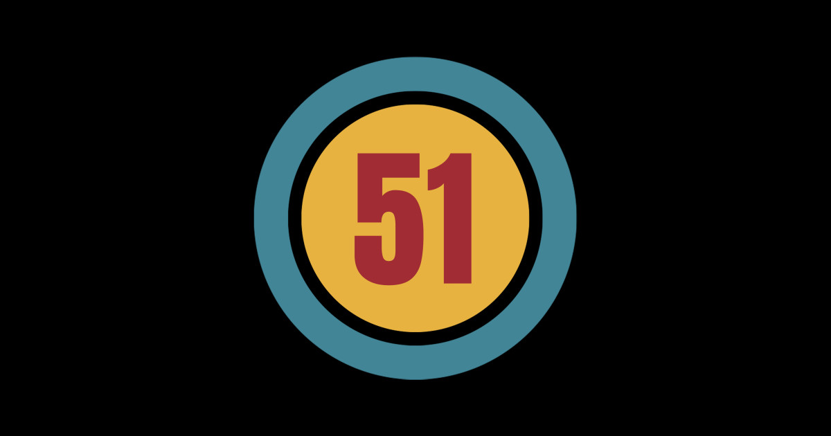 The Number 51 - fifty one - fifty first - 51st - Fifty One - Sticker ...