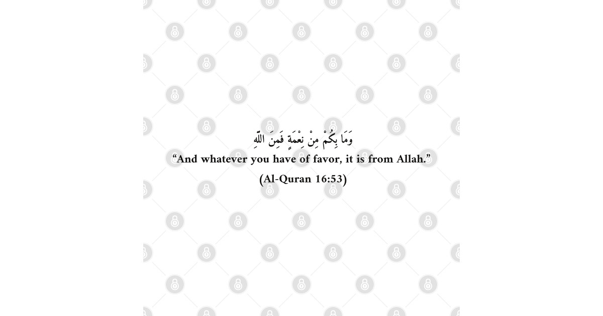 Beautiful Quotes From Quran - "And whatever you have of favor, it is ...