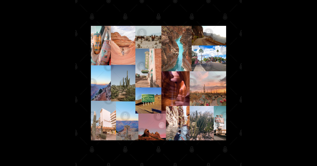 arizona aesthetic collage - Arizona - Sticker | TeePublic