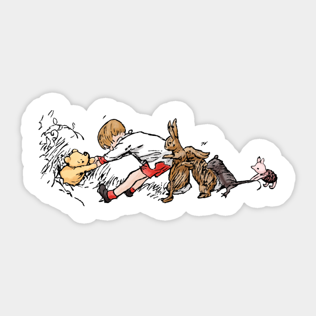 Classic Stuck Winnie the Pooh - Winnie The Pooh - Sticker | TeePublic
