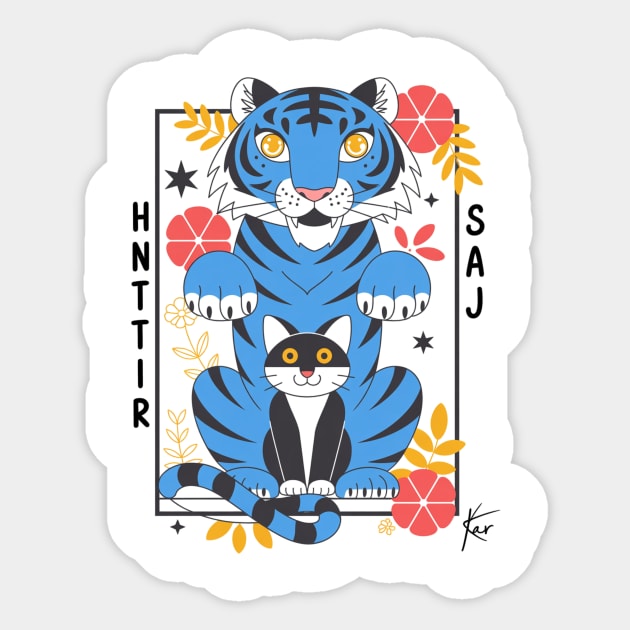 Derpy Tiger & Black Cat - Derpy Tiger - Sticker | TeePublic