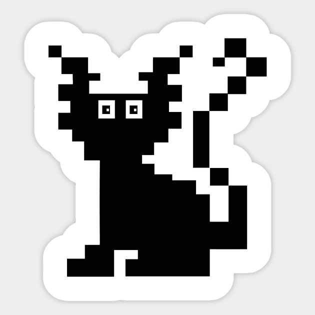 32 bit cat - Cat - Sticker | TeePublic