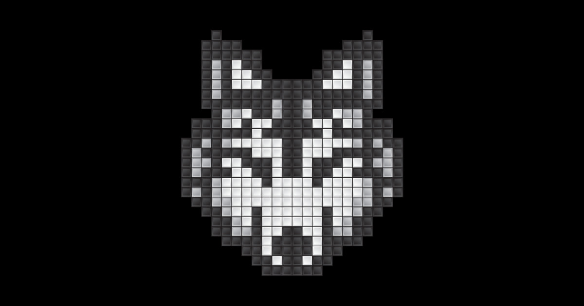 8-Bit Wolf - Wolf - Sticker | TeePublic