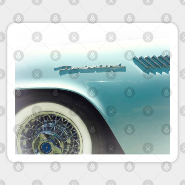 Powder Blue Thunderbird Classic Car - Car - Sticker | TeePublic