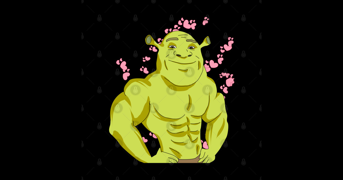 Macho Shrek Valentine - Shrek - Posters and Art Prints | TeePublic