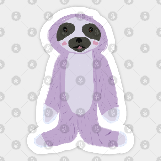 Purple Cute Sloth - Sloth Lover - Sticker | TeePublic