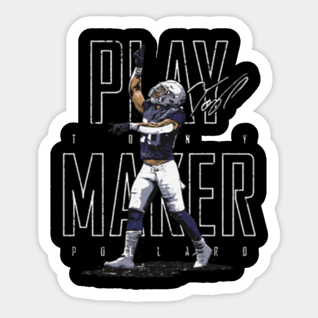 tony pollard play maker - Football Player - Sticker | TeePublic