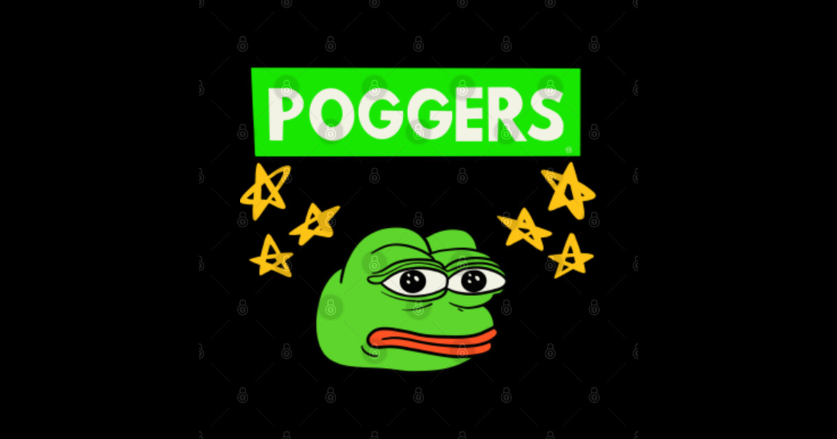 Pog Frog - Poggers - Pin | TeePublic