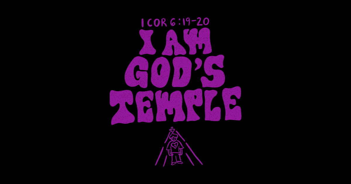 I am God's Temple, Christian Shirt Bible Verse - Bible Verse - Sticker ...