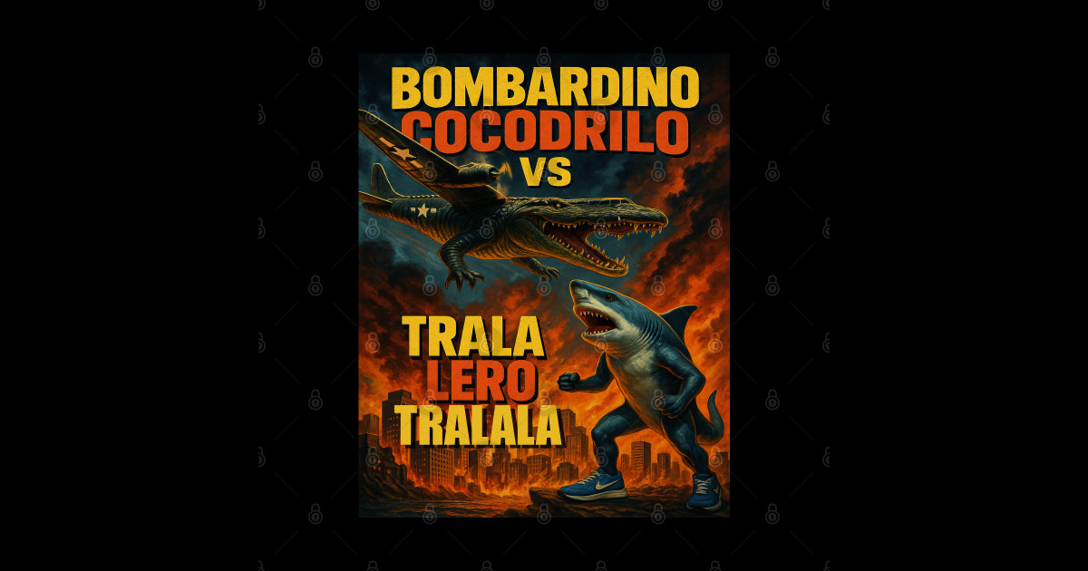 Bombardino Cocodrilo vs Tralalero Tralala - Tralalero Tralala - Sticker | TeePublic