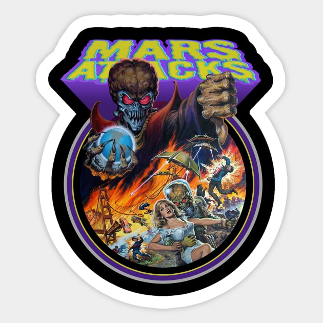Space Invasion - Popculture - Sticker | TeePublic