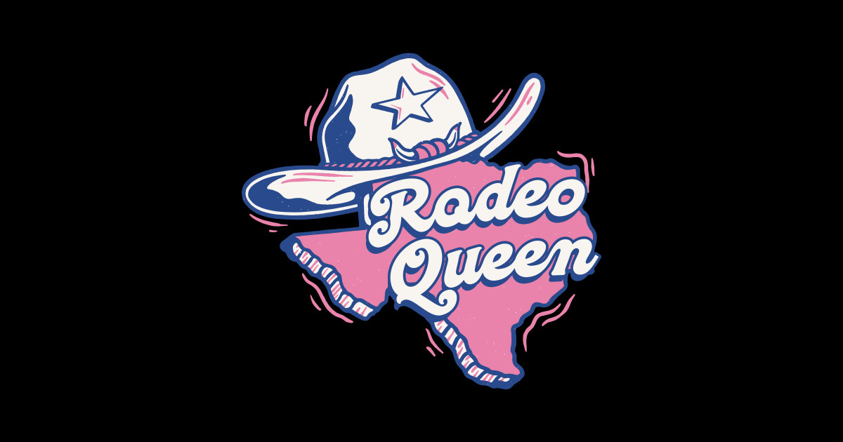 Retro Texas Rodeo Queen Cartoon - Rodeo Queen - Sticker | TeePublic