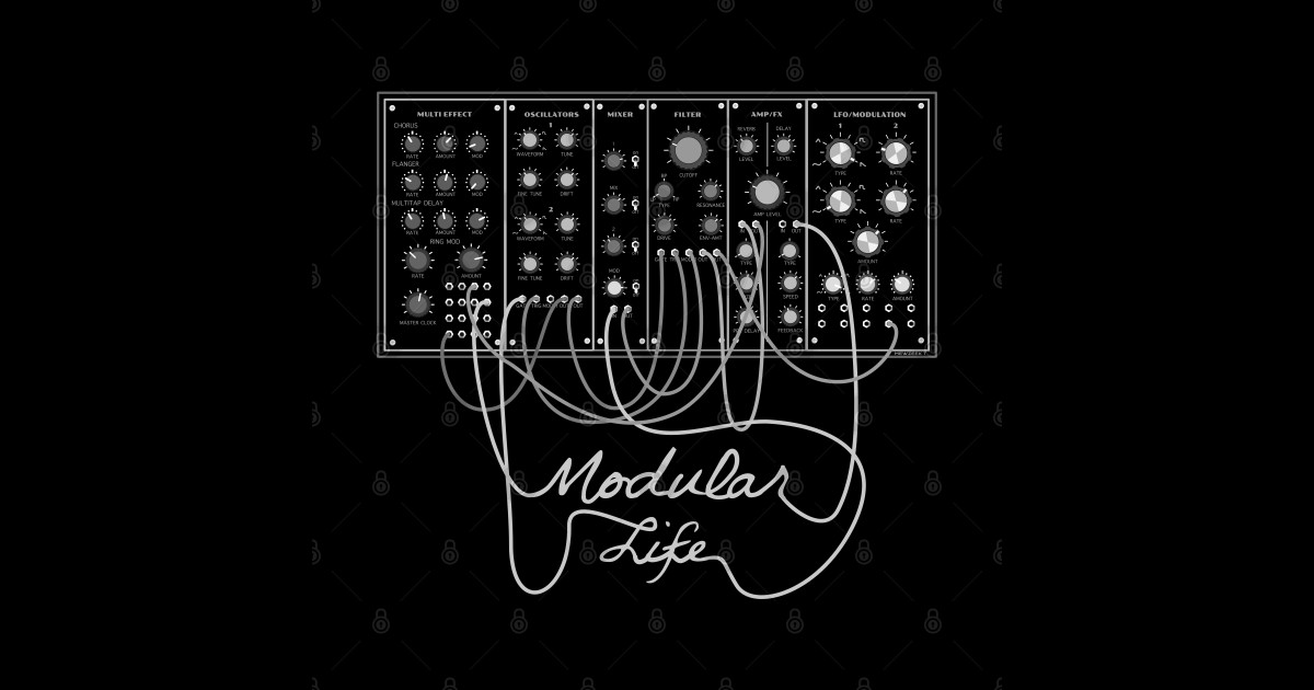 Modular Synthesizer Player - Synthesizer - Sticker | TeePublic