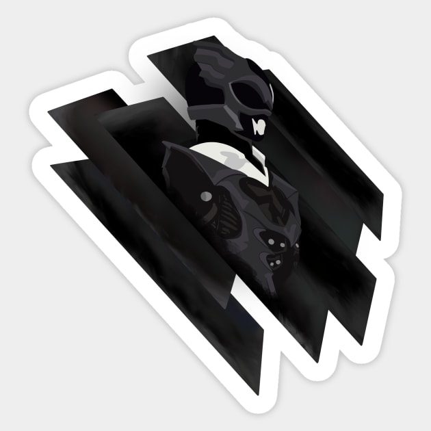 Black Psycho Ranger - Power Rangers In Space - Sticker | TeePublic