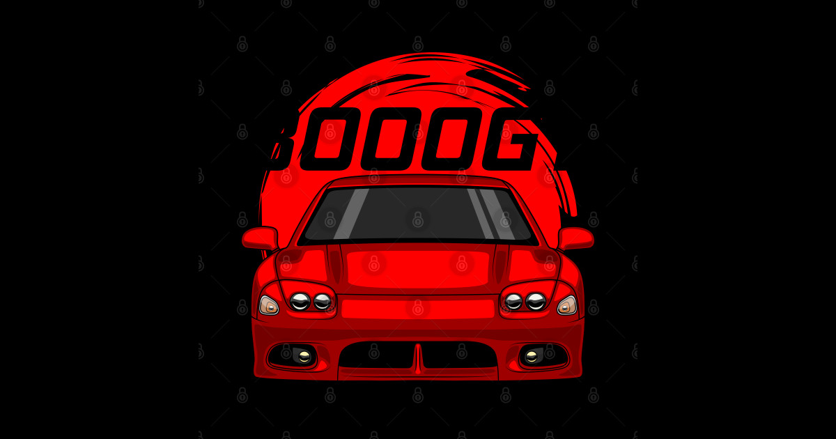 Front Red 3000GT 1997 1998 JDM - 3000gt - Sticker | TeePublic