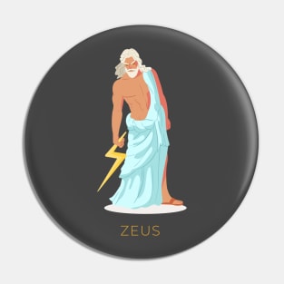 Greek Mythology Zeus Illustration Pins and Buttons for Sale | TeePublic