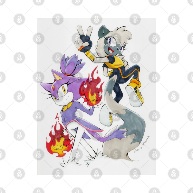 Tangle and Blaze - Sonicthehedgehog - T-Shirt | TeePublic