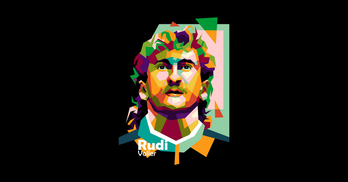 Rudi Voller In Wpap Art - Football Team - Sticker | TeePublic