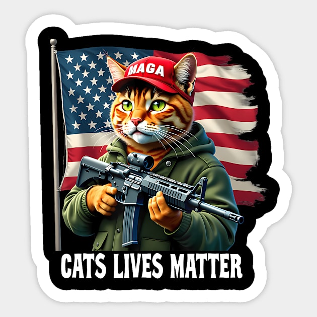Cats Lives Matter Funny Trump 2024 Cat Maga Voting Trump - Cats Lives ...