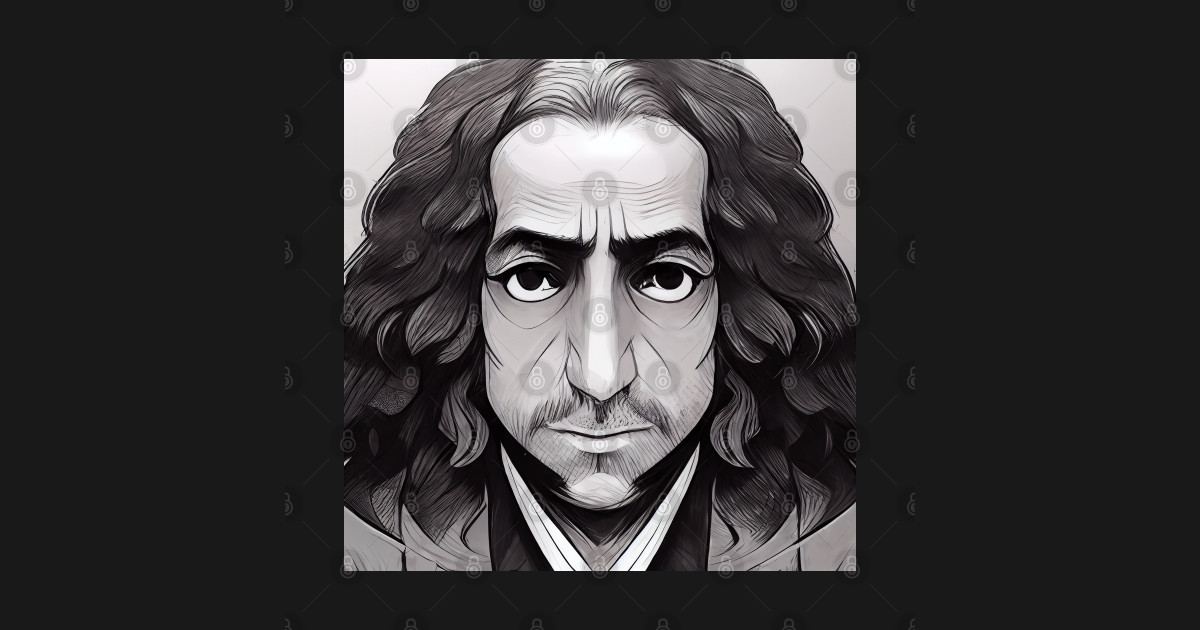 Baruch Spinoza Portrait | Manga Style - Baruch Spinoza - T-Shirt ...