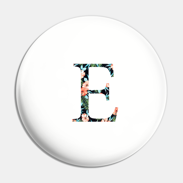 Epsilon Floral Greek Letter Design - Floral - Pin | TeePublic