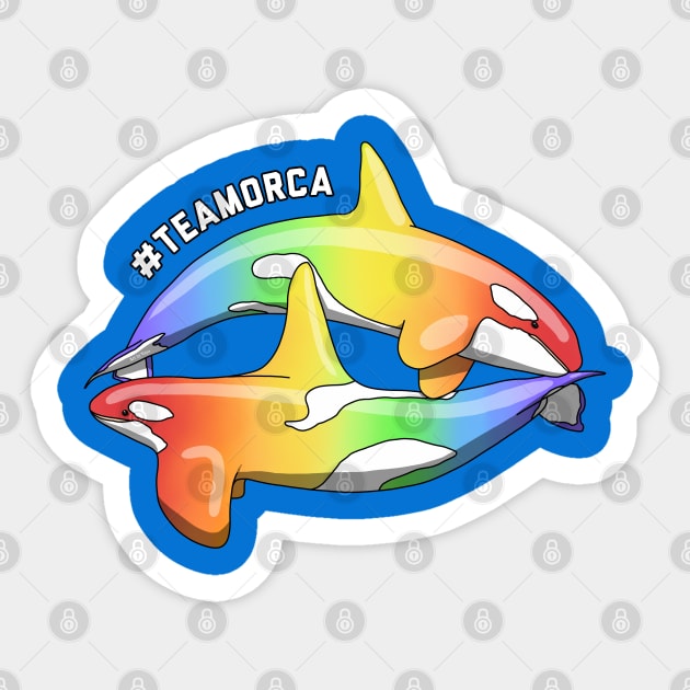 Team Orca Rainbow - Orca - Sticker | TeePublic