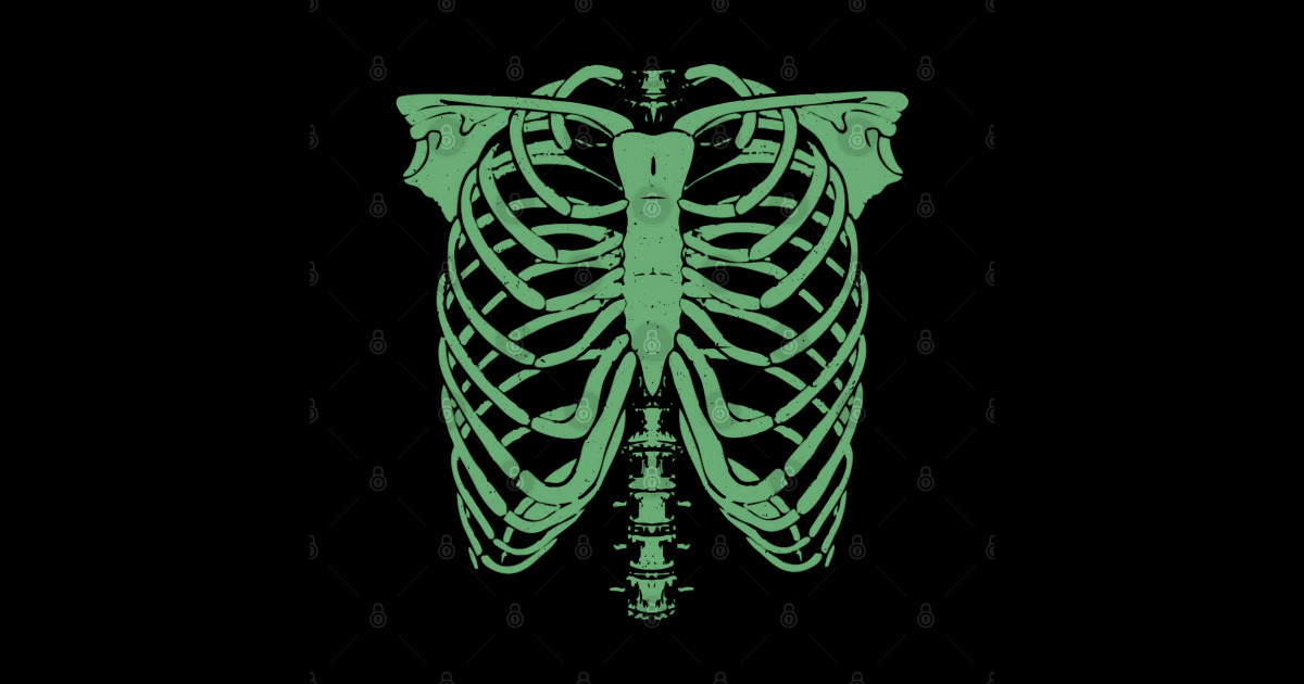 Skeleton Ribs - Classic Halloween Costume Fall Goth Horror Rib Cage ...