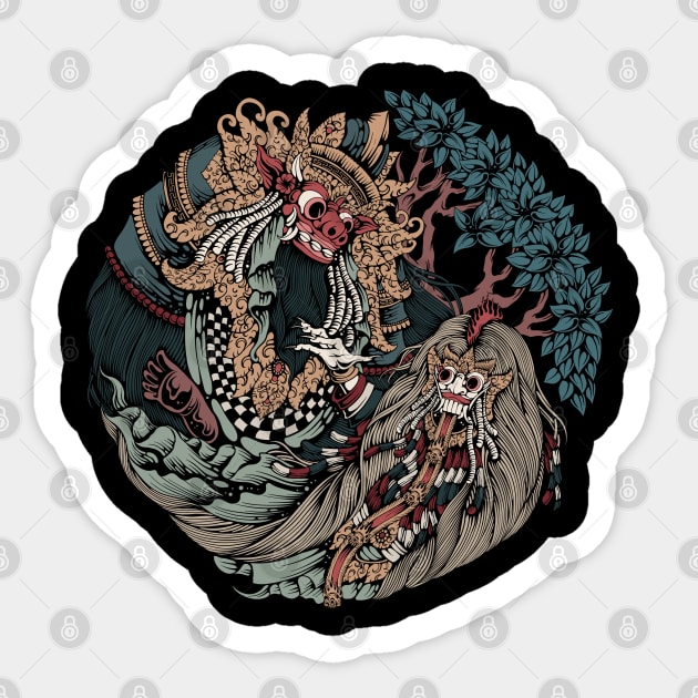 Barong & Rangda - Barong Bali - Sticker | TeePublic