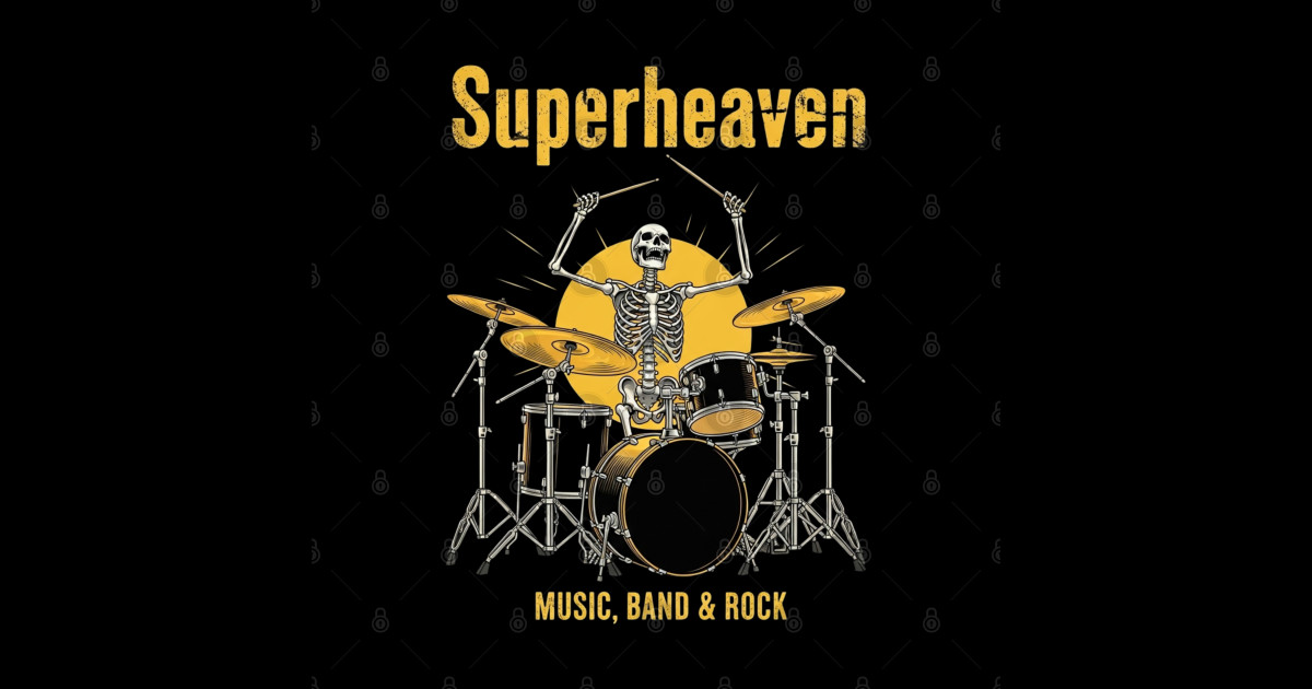Superheaven Skeleton Drummer - Superheaven Skeleton Drummer - Sticker ...