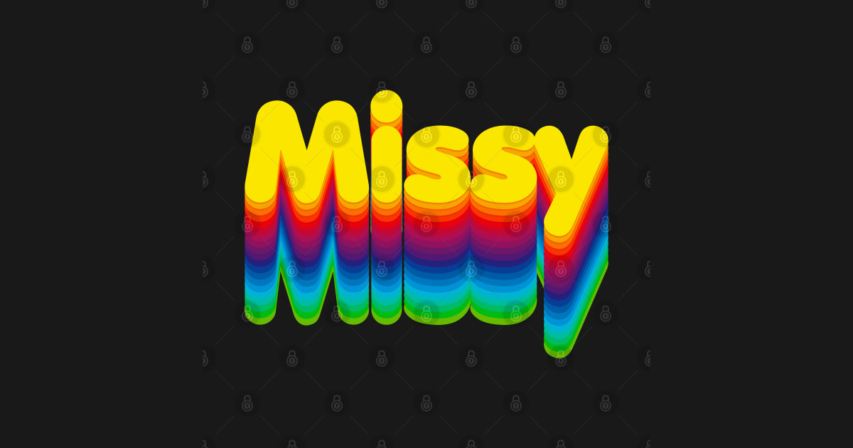 Rainbow Layers Missy Name Label - Rainbow Layers Missy Name Label - T ...