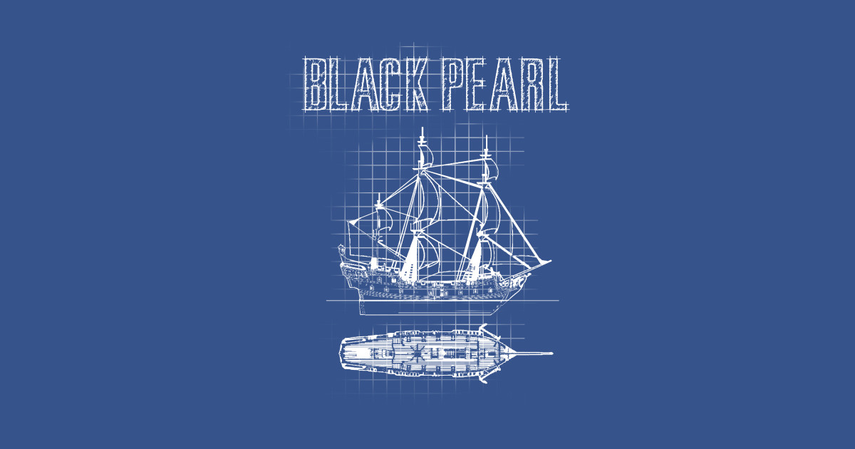 Black Pearl Blueprint - Black Pearl - Sticker | TeePublic