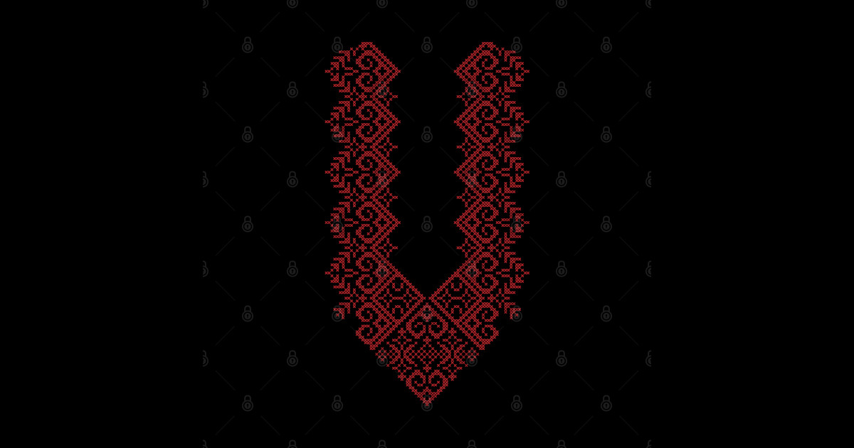 Palestinian Jordanian Traditional Realistic Tatreez Embroidery Art ...