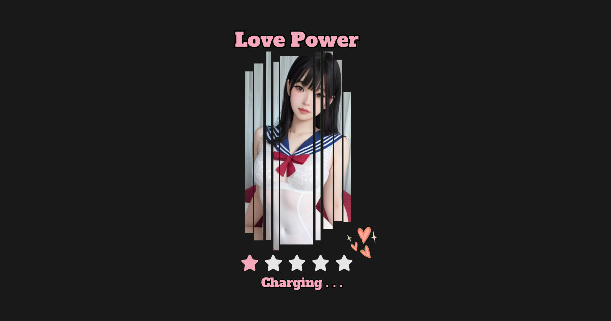 Love Power Charging Anime Girl - Love Power Charging - T-Shirt | TeePublic