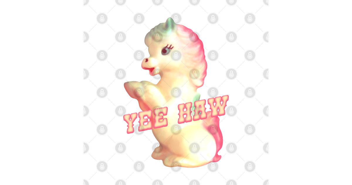 Retro Pony Yee Haw - Cowgirl - T-Shirt | TeePublic