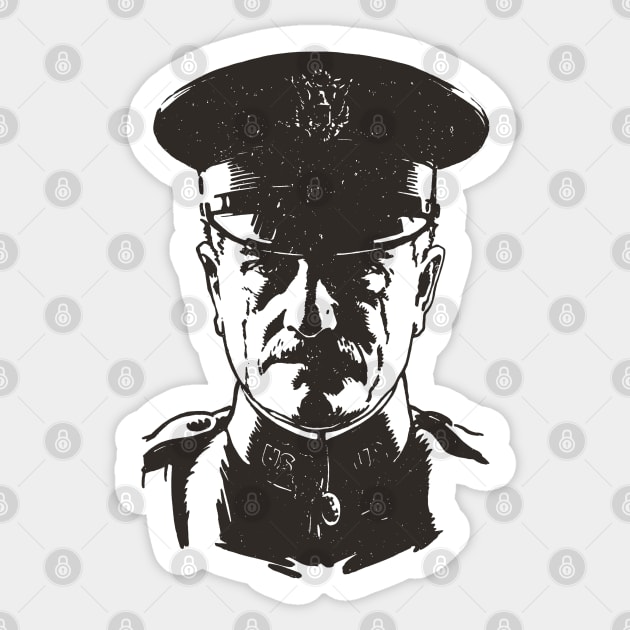 Great War US General - Military History - Sticker | TeePublic