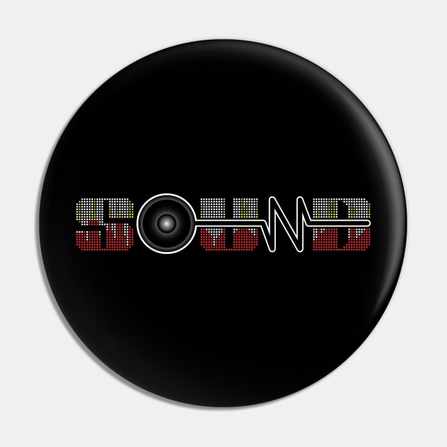 Sound Typography Design - Sound - Pin | TeePublic