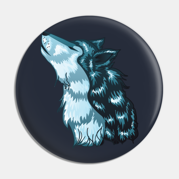 Howling Wolf Head - Howling Wolf - Pin | TeePublic
