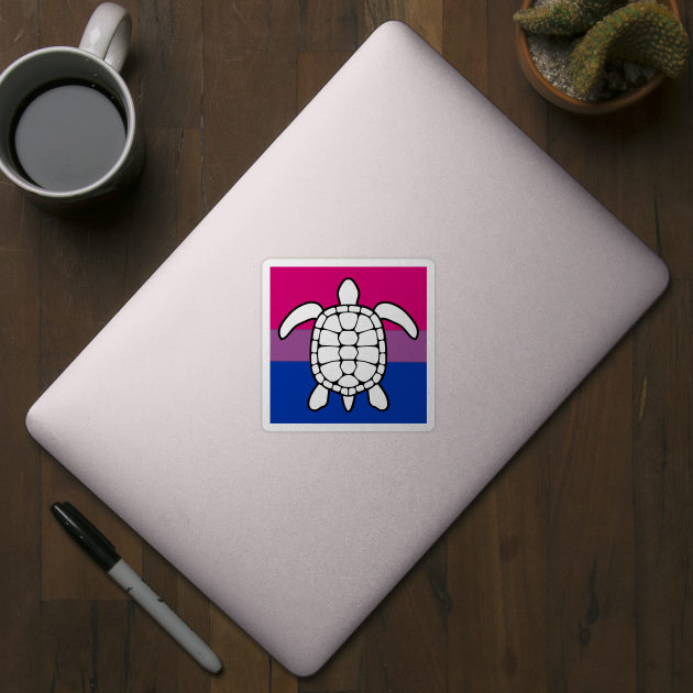 pride turtles - bi - Bi - Sticker | TeePublic