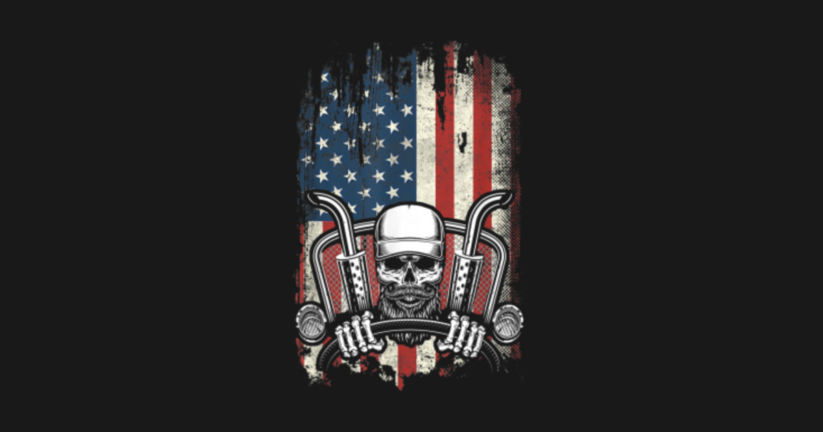 Trucker Skull American Flag Shirt Truck Driver USA Patriotic - Trucker ...