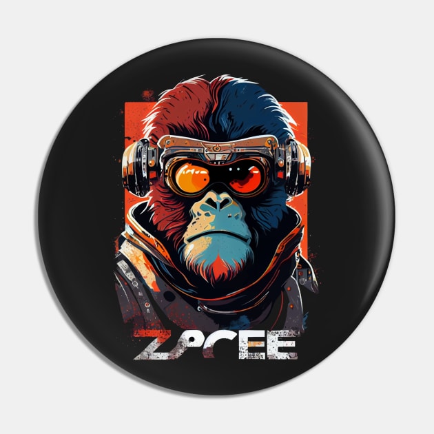 Anime Cyber Ape (Sci-Fi Ape Vintage Retro Future Design Cyberpunk Space ...