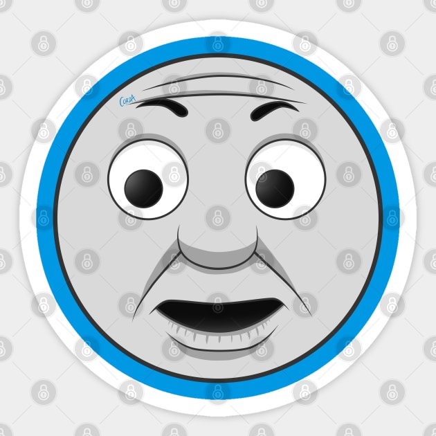 Thomas surprised face - Thomas Tank Engine - Sticker | TeePublic