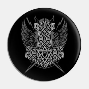 Thor Hammer Mjolnir Of Norse Runes Pins and Buttons for Sale | TeePublic
