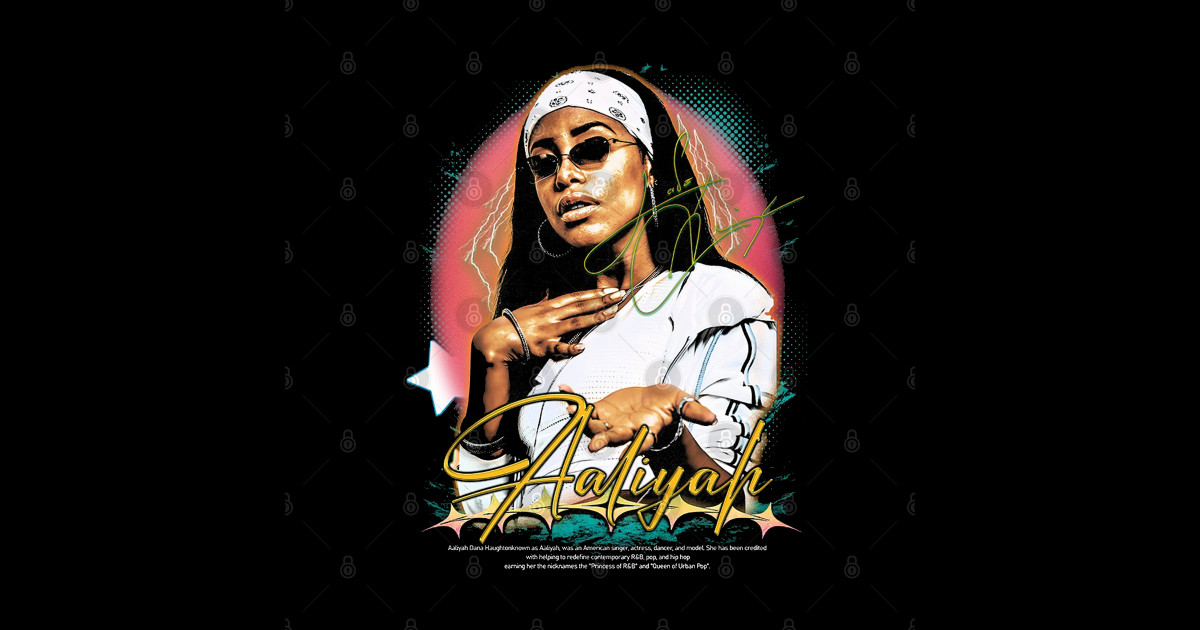 Aaliyah Portrait - Aaliyah - Sticker | TeePublic