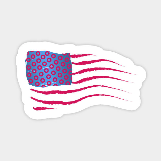 Phish Nation Donut Flag - Phish - Sticker | TeePublic